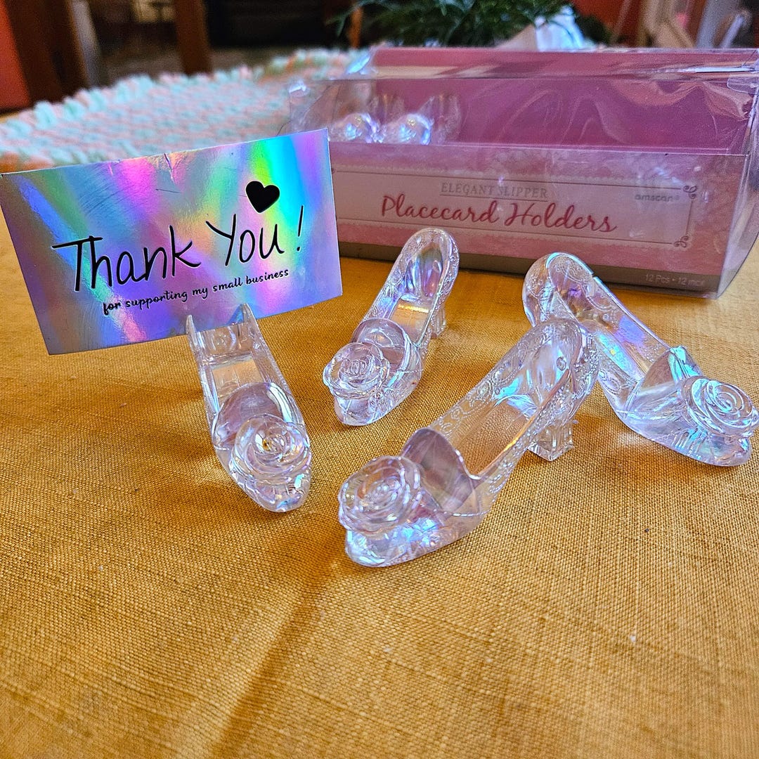 Cottagecore Princess Glass Slipper Place Card Holders – Set of 12 ...