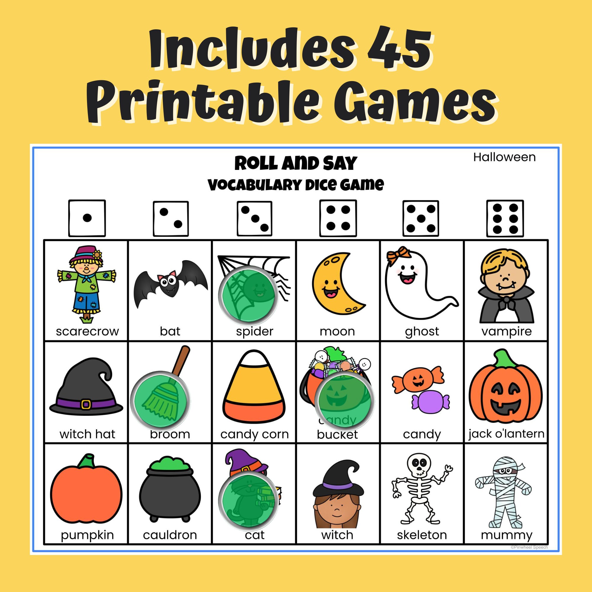 Roll and Say Printable Vocabulary Dice Games for Speech Therapy - Etsy