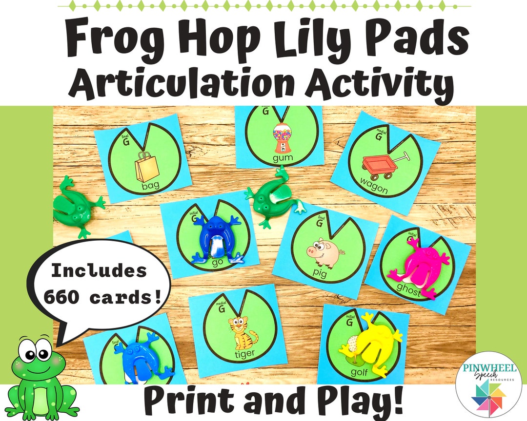 Frog Hop Lily Pads Articulation Printable Spring Speech Therapy ...