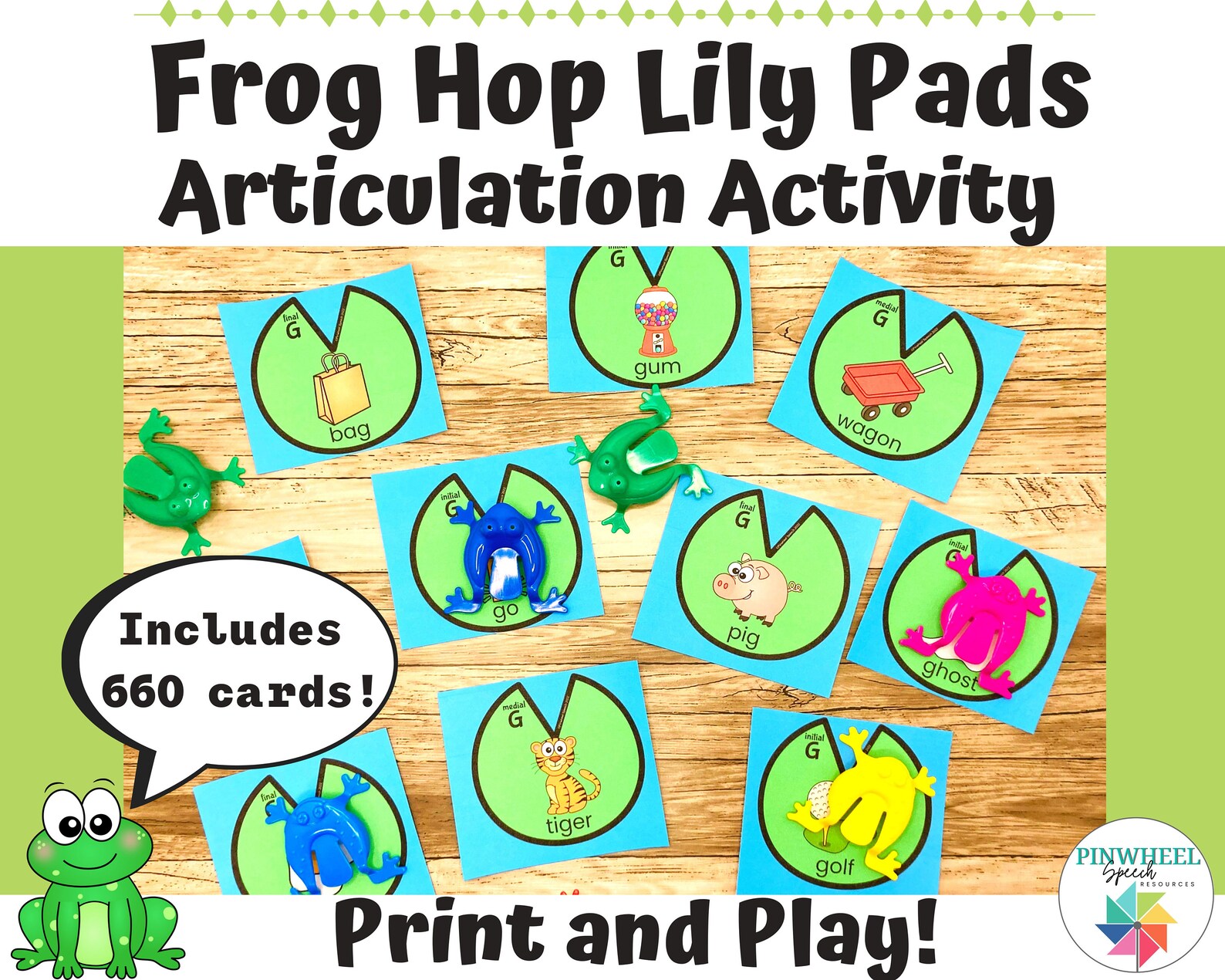 Frog Hop Lily Pads Articulation Printable Spring Speech Therapy ...