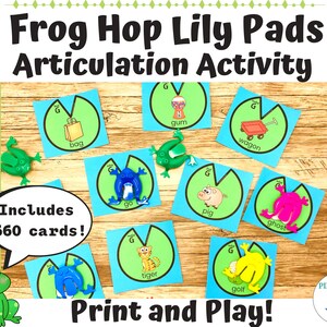 Frog Hop Lily Pads Articulation Printable Spring Speech Therapy ...