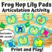 Frog Hop Lily Pads Articulation Printable Spring Speech Therapy ...