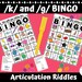 K and G Articulation BINGO Riddles Speech Therapy Printable Activity ...