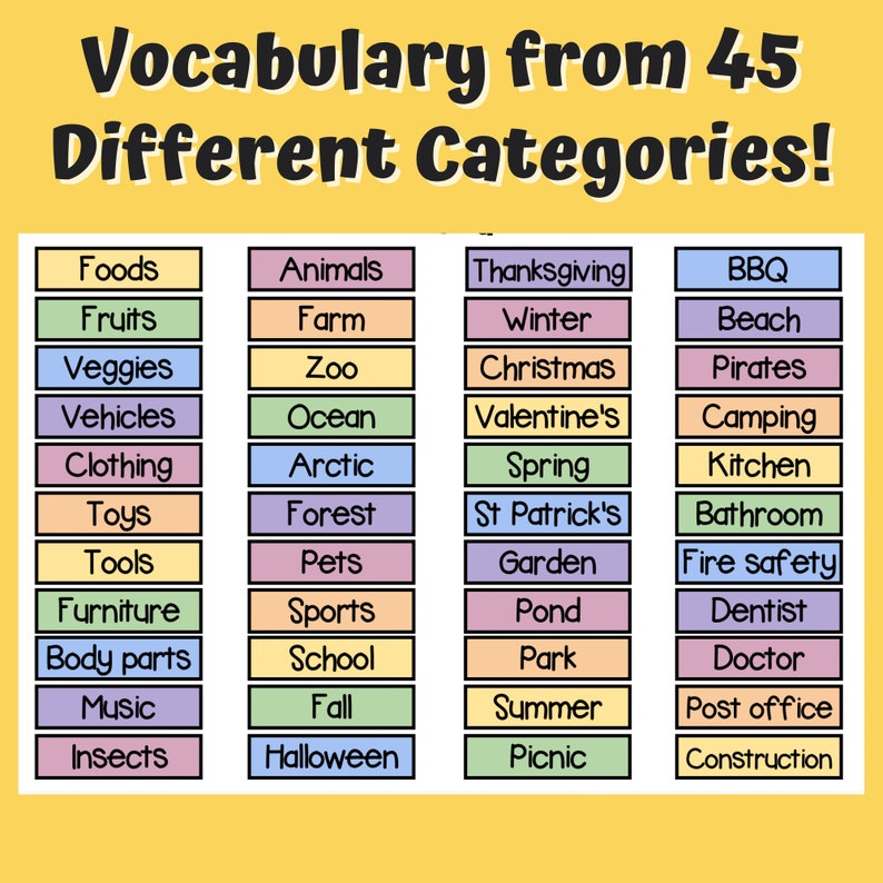 Roll and Say Printable Vocabulary Dice Games for Speech Therapy - Etsy