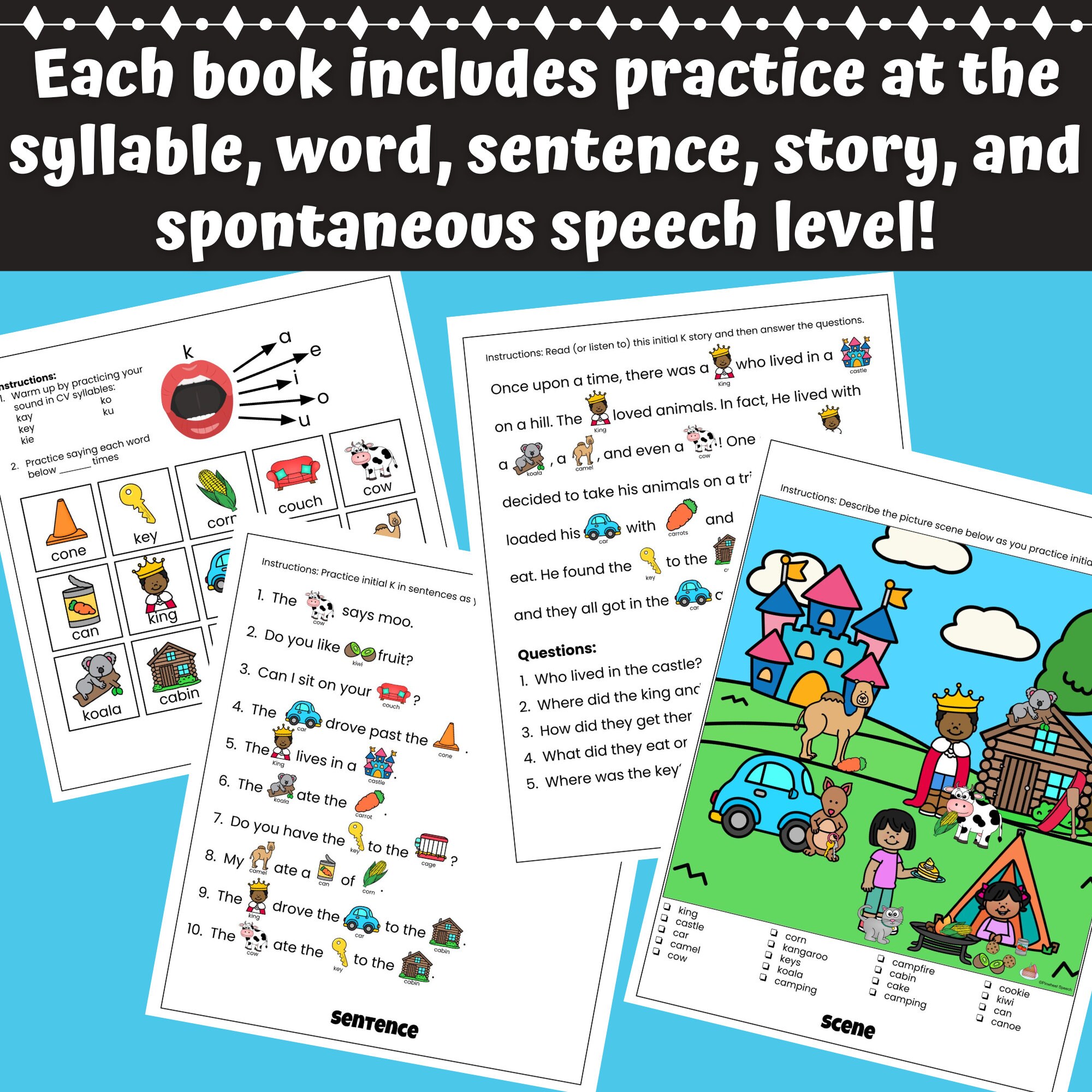 K and G Articulation Flip Books Printable Speech Therapy Activity - Etsy