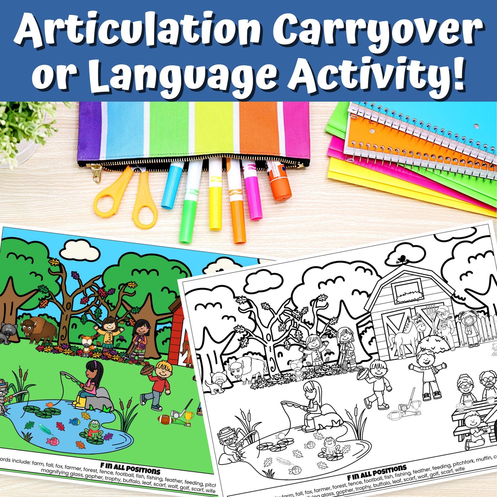 Sound Loaded Busy Picture Scenes for Speech Therapy Printable Speech ...