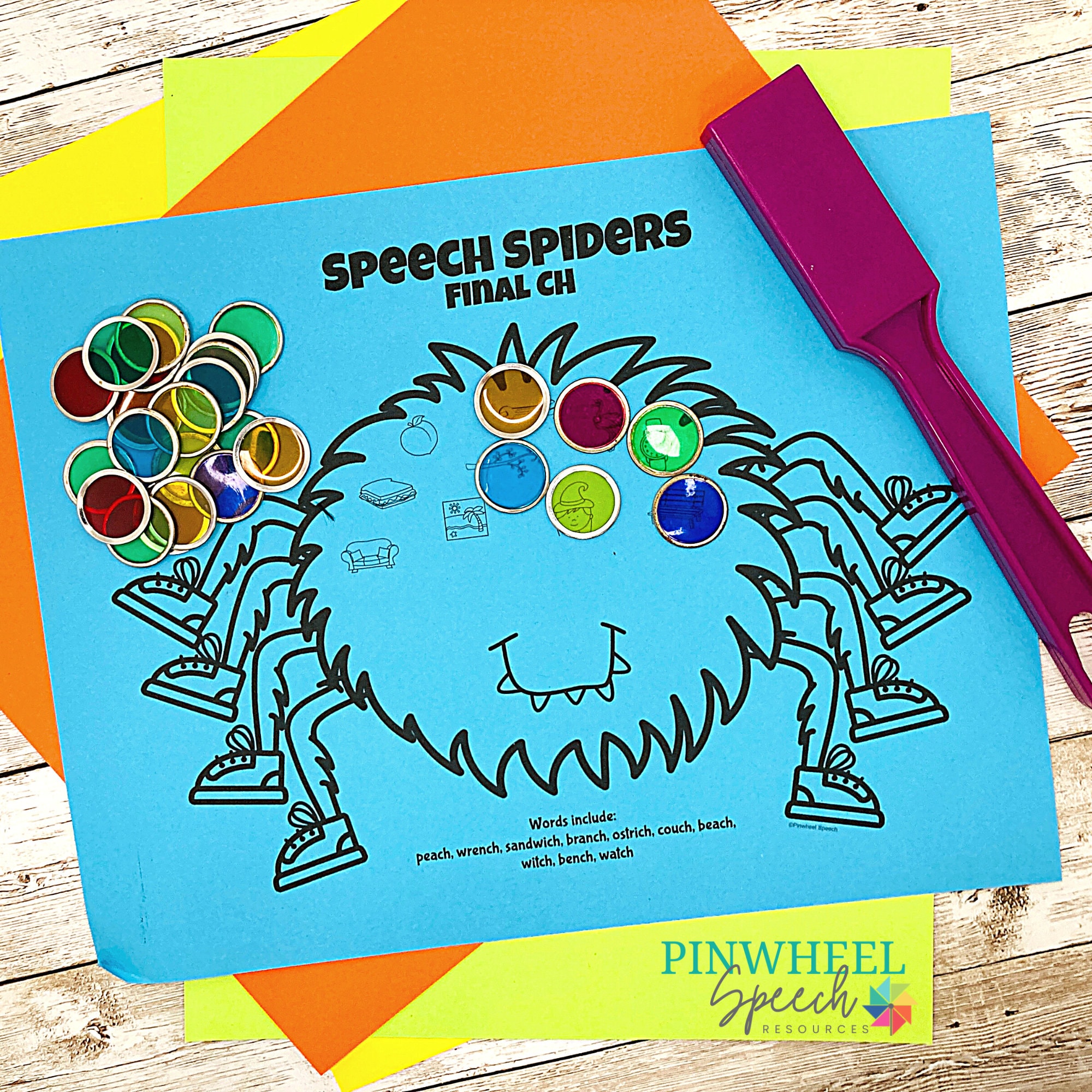 Speech Spiders Printable Articulation Activity Speech Therapy ...