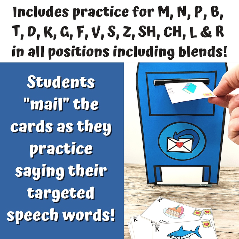 Speech Mailbox Printable Articulation Speech Therapy Activity - Etsy