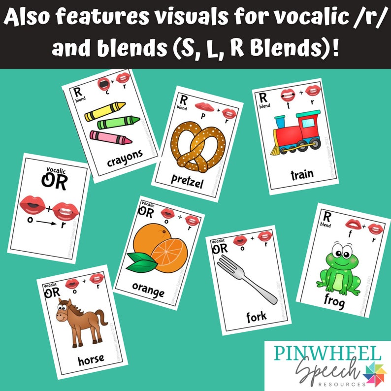 Printable Articulation Cards With Visual Cues Speech Therapy Task Cards ...