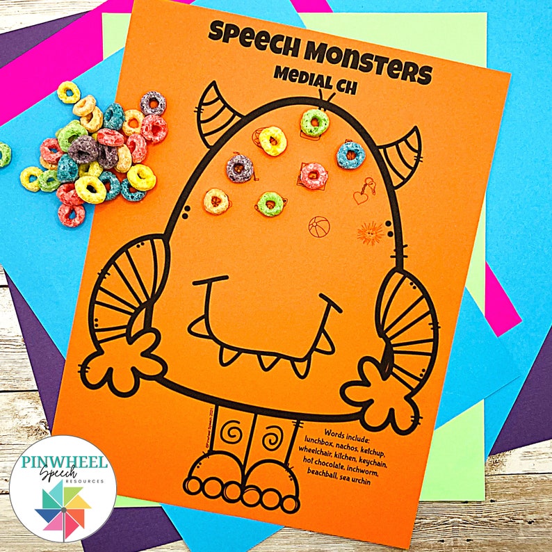 Speech Monsters Printable Articulation Activity Speech Therapy ...