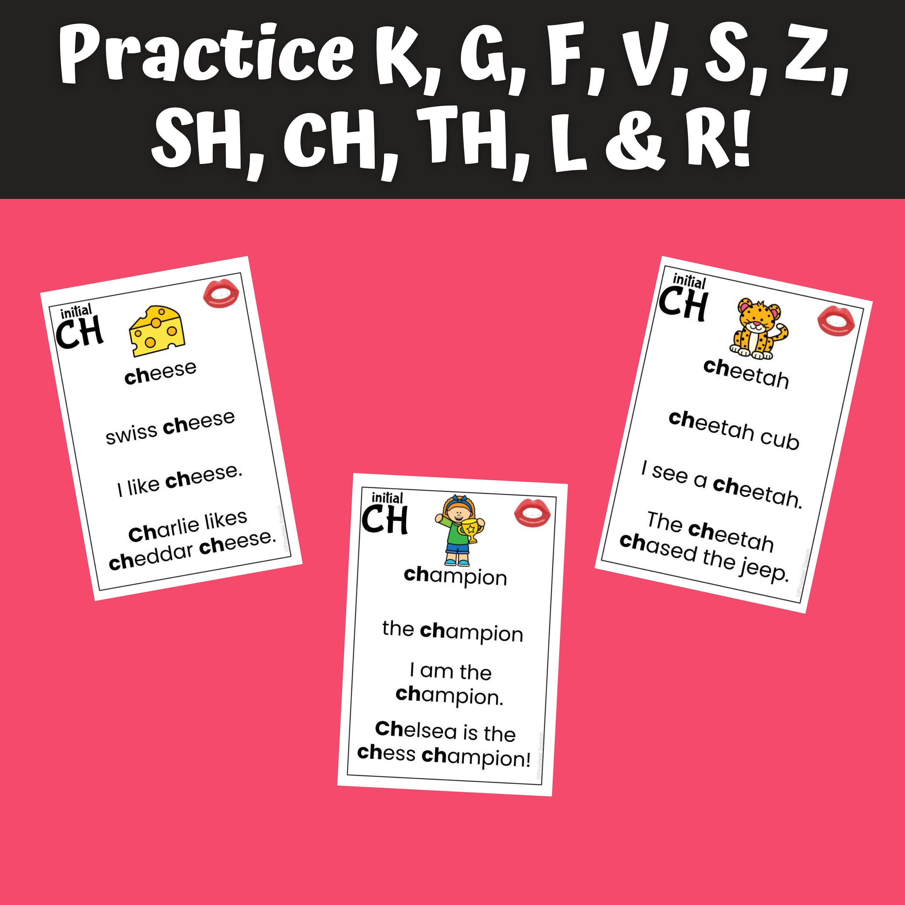 Leveled Articulation Cards (words, Phrases, Sentences) Speech Therapy ...