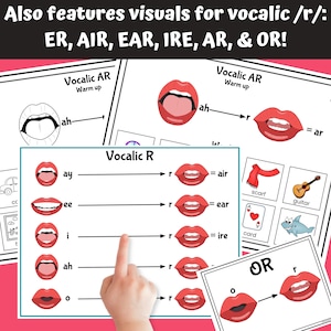 Speech Sound Visual Cue Cards and Articulation Warm Ups Speech Therapy ...