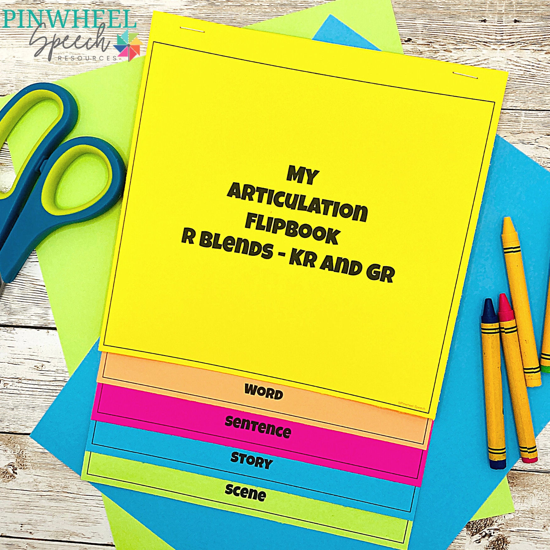 R and R Blends Articulation Flip Books Printable Speech Therapy ...