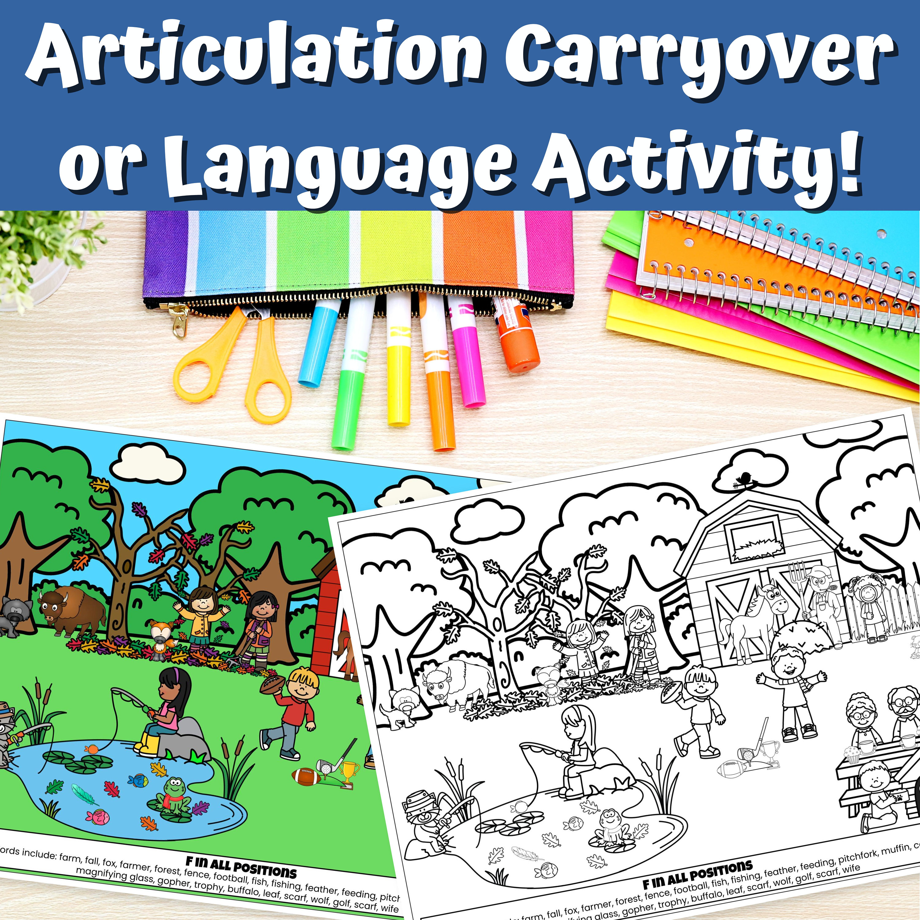 Sound Loaded Busy Picture Scenes for Speech Therapy Printable Speech ...