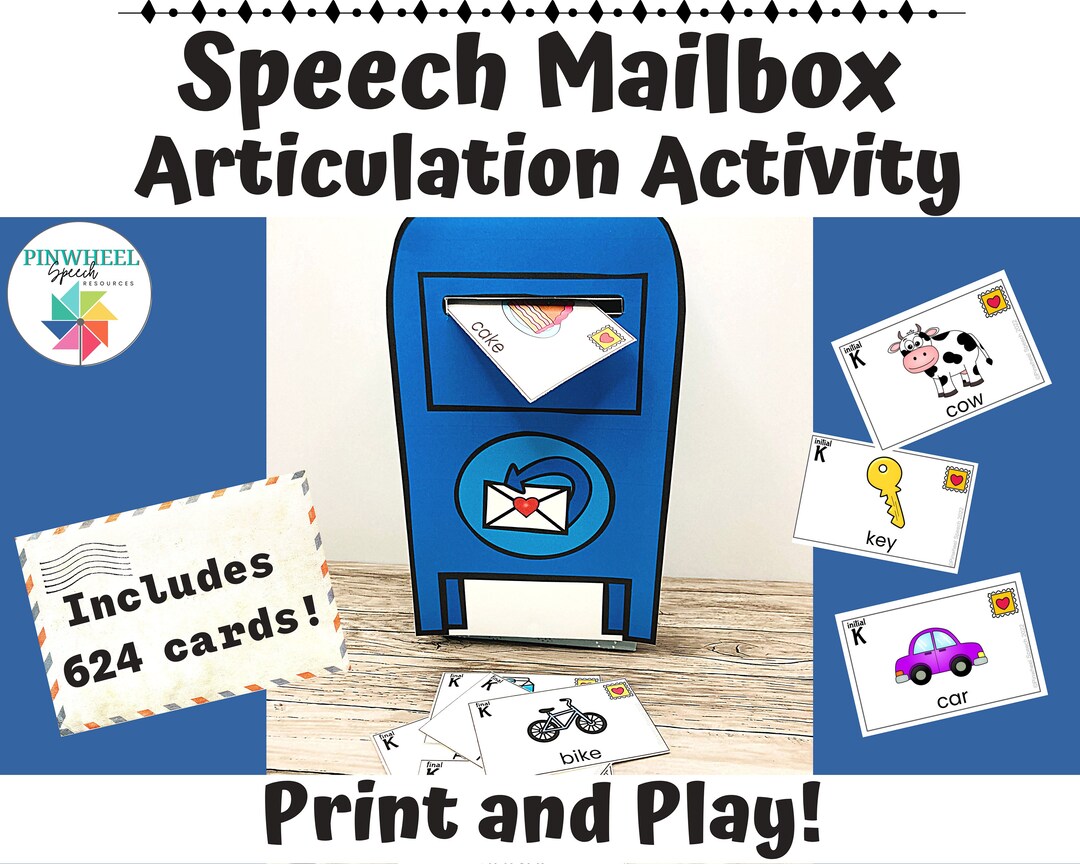Speech Mailbox Printable Articulation Speech Therapy Activity - Etsy