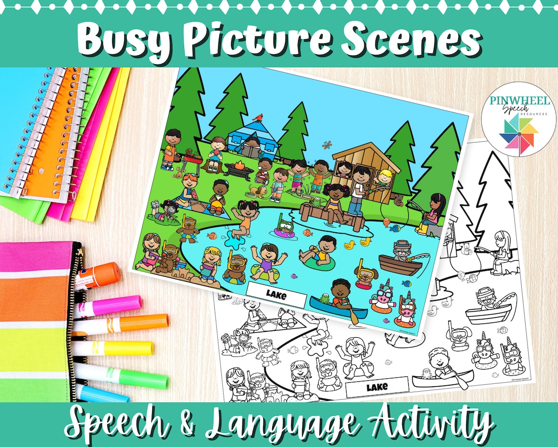 Busy Picture Scenes for Speech Therapy Printable Speech Language ...