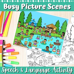 Busy Picture Scenes for Speech Therapy Printable Speech Language ...