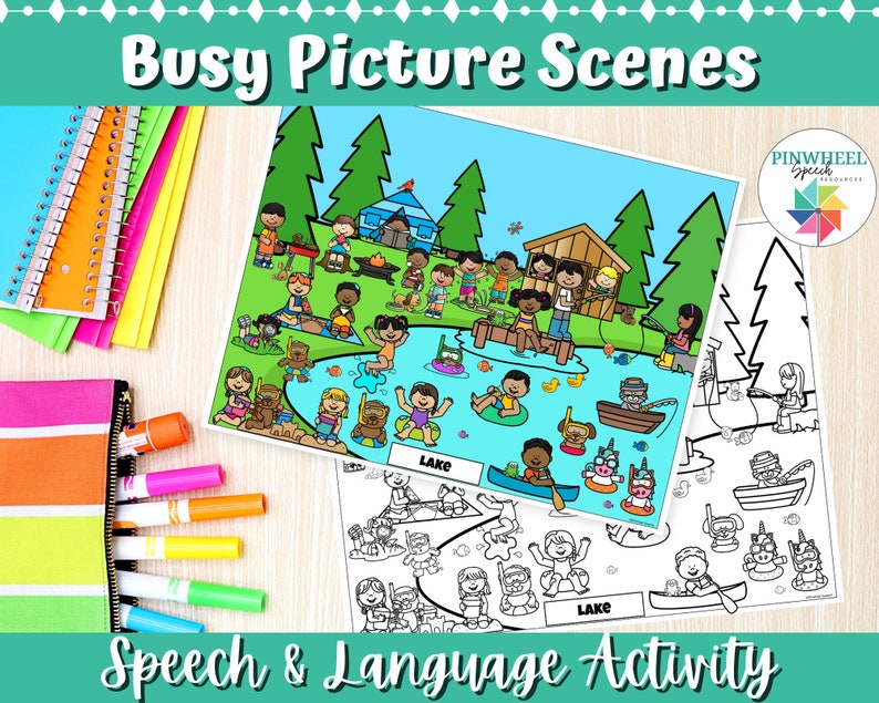 Busy Picture Scenes for Speech Therapy Printable Speech Language ...