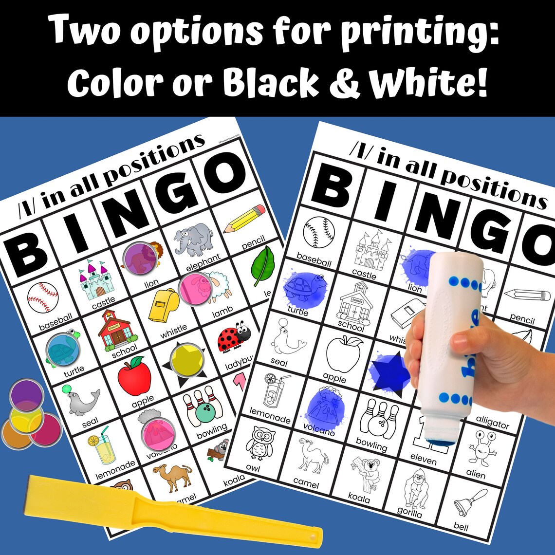 L and L Blends Articulation BINGO Riddles Printable Speech Therapy ...