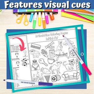 Articulation Coloring Pages With Speech Sound Visual Cues Printable ...