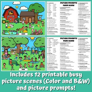 Busy Picture Scenes for Speech Therapy Printable Speech Language ...