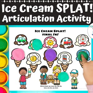 Ice Cream Splat Mats Printable Articulation Speech Therapy Smash Mats ...