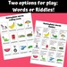 Multisyllabic Words Bingo Game With Riddles Printable Speech Therapy ...