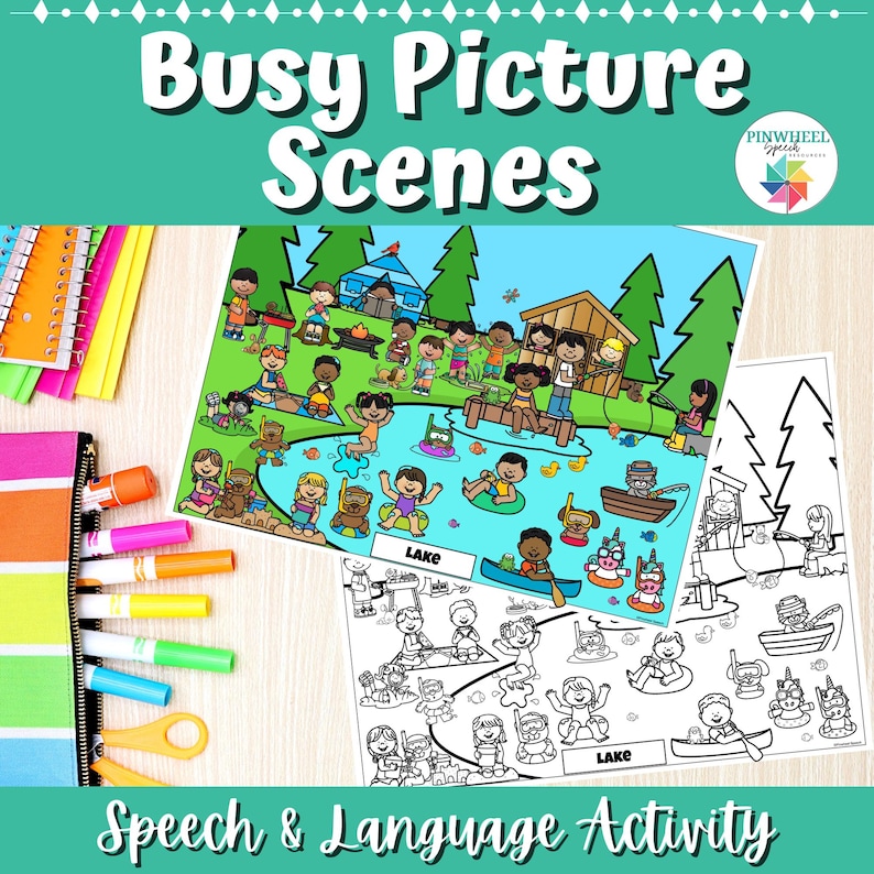 Busy Picture Scenes for Speech Therapy Printable Speech Language ...