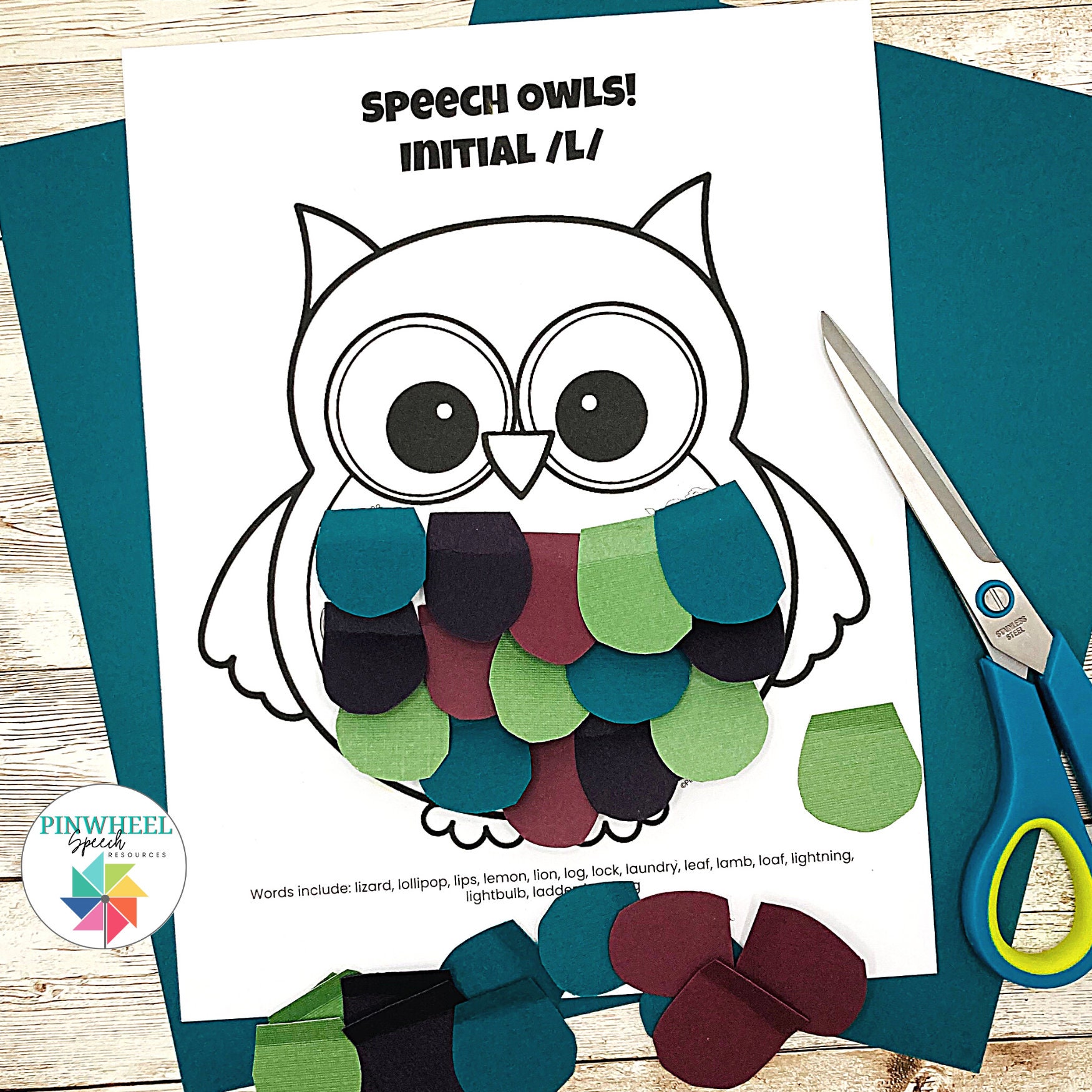 Speech Owls Printable Articulation Activity Speech Therapy Craftivity ...