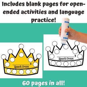Speech Crowns Articulation Activity Printable Speech Therapy Activity ...