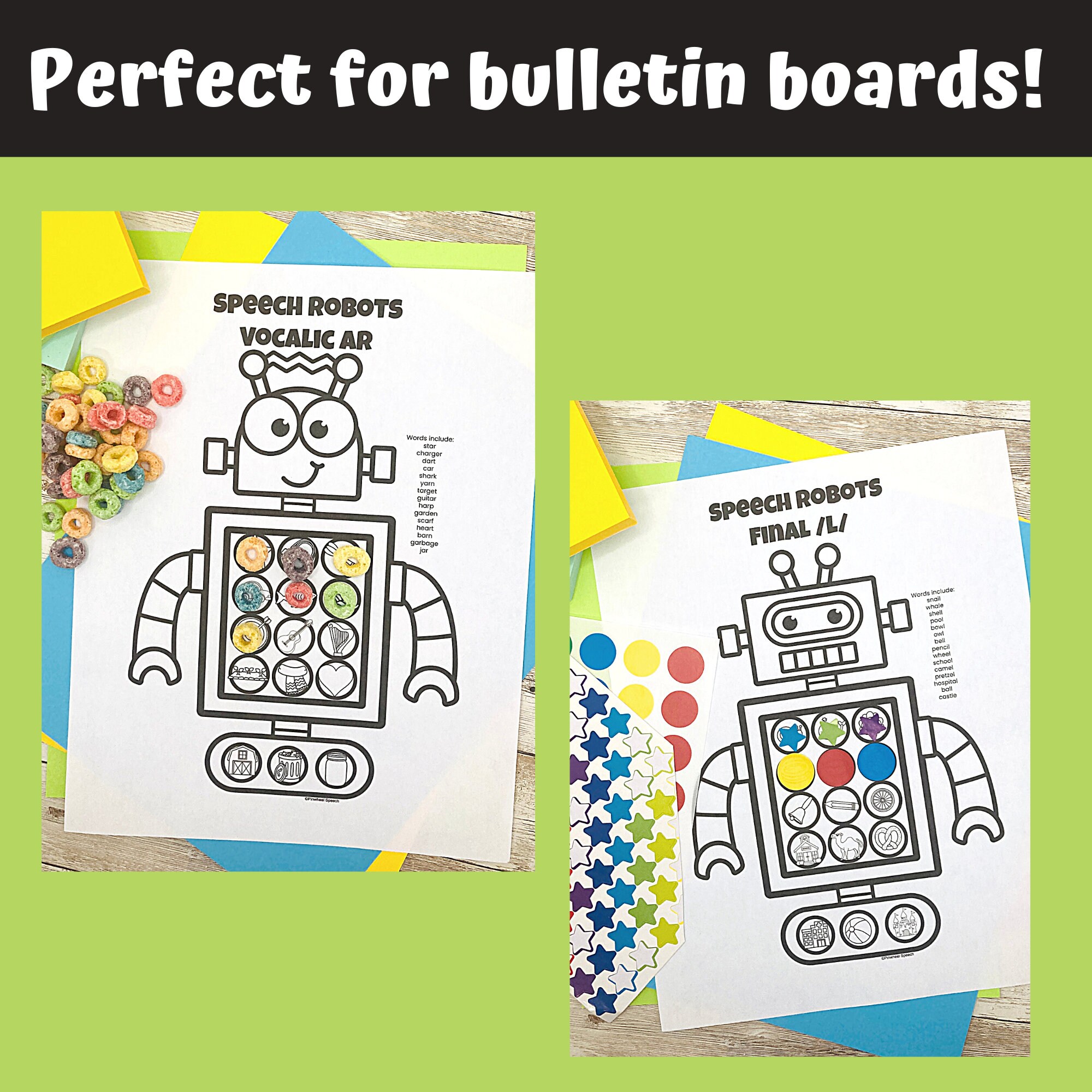 Speech Robots Printable Articulation Activity for Speech Therapy No ...