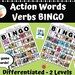 Action Words Verbs BINGO Speech Therapy Printable Group Language ...