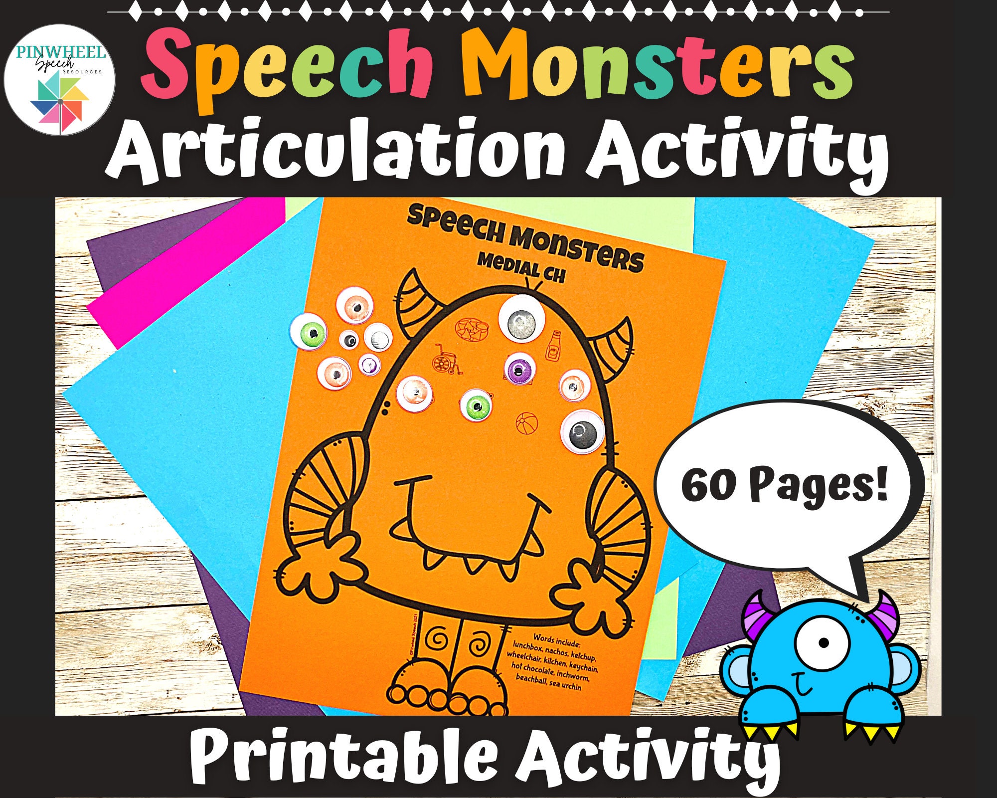 Speech Monsters Printable Articulation Activity Speech Therapy - Etsy