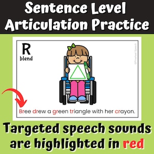 Sound Loaded Sentences Articulation Carryover Printable Cards Speech ...