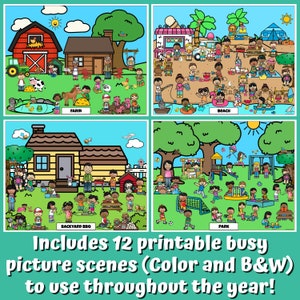 Busy Picture Scenes for Speech Therapy Printable Speech - Etsy
