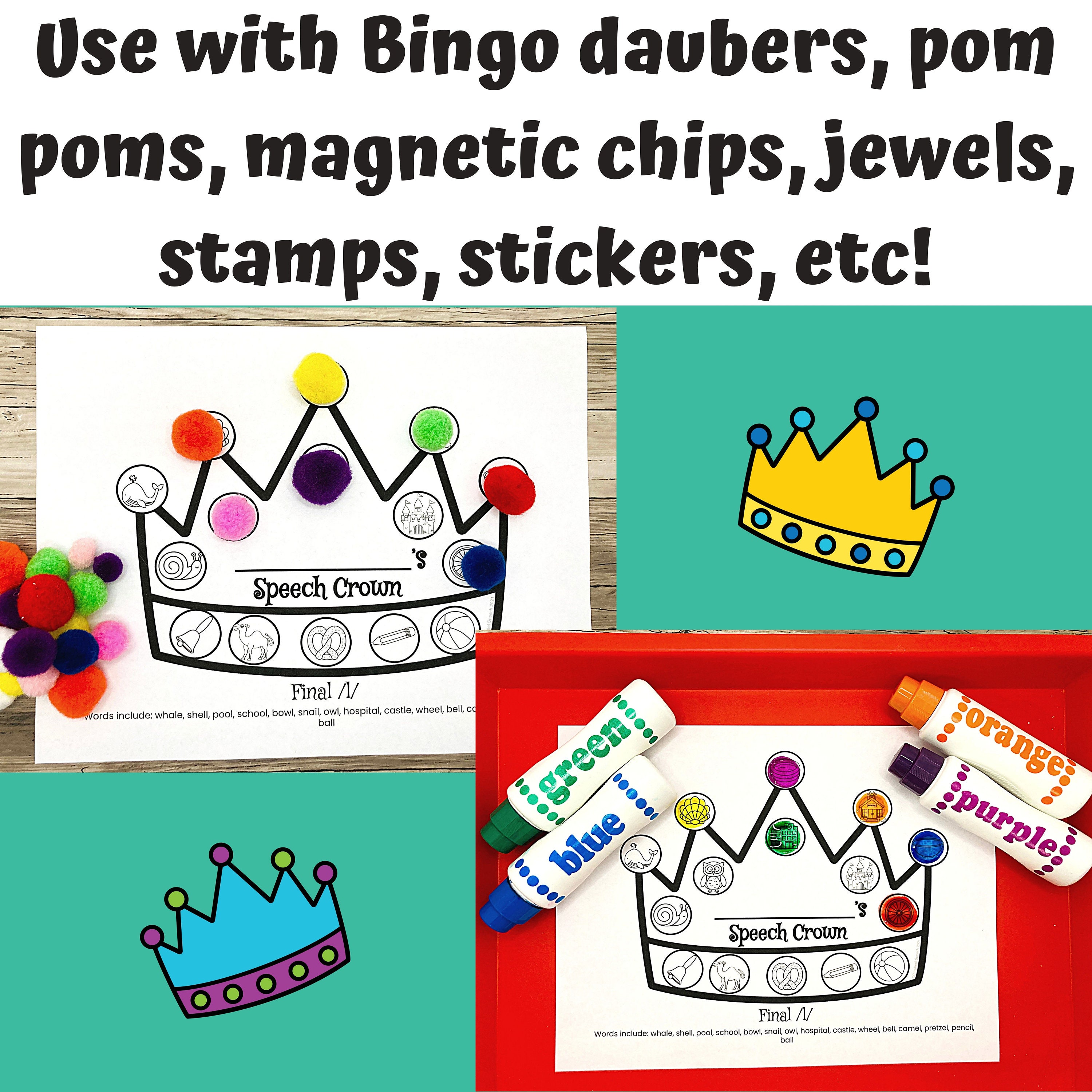Speech Crowns Articulation Activity Printable Speech Therapy Activity ...
