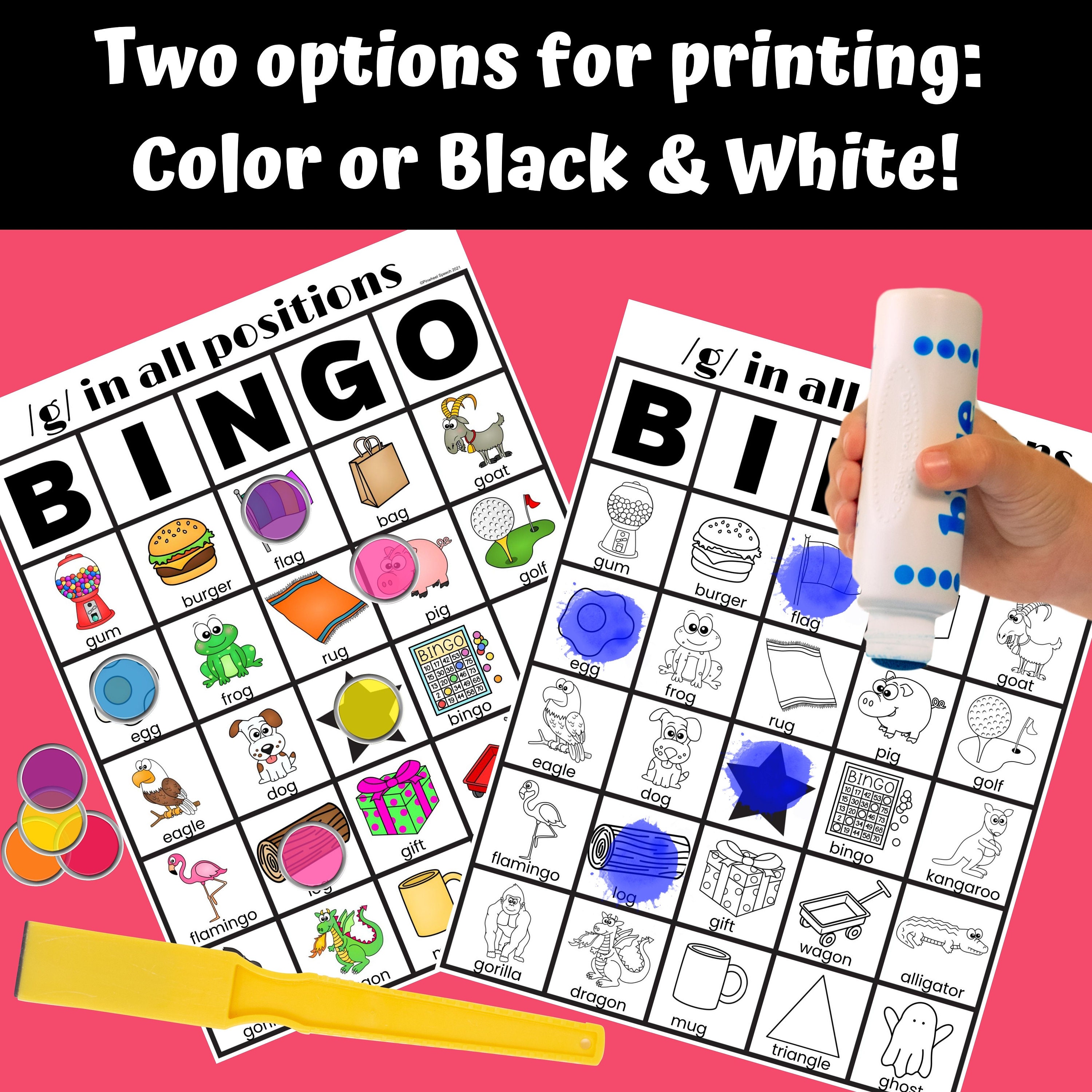 K and G Articulation BINGO Riddles Speech Therapy Printable Activity ...