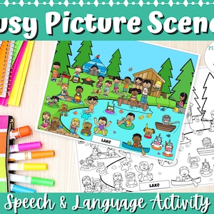 Busy Picture Scenes for Speech Therapy Printable Speech - Etsy