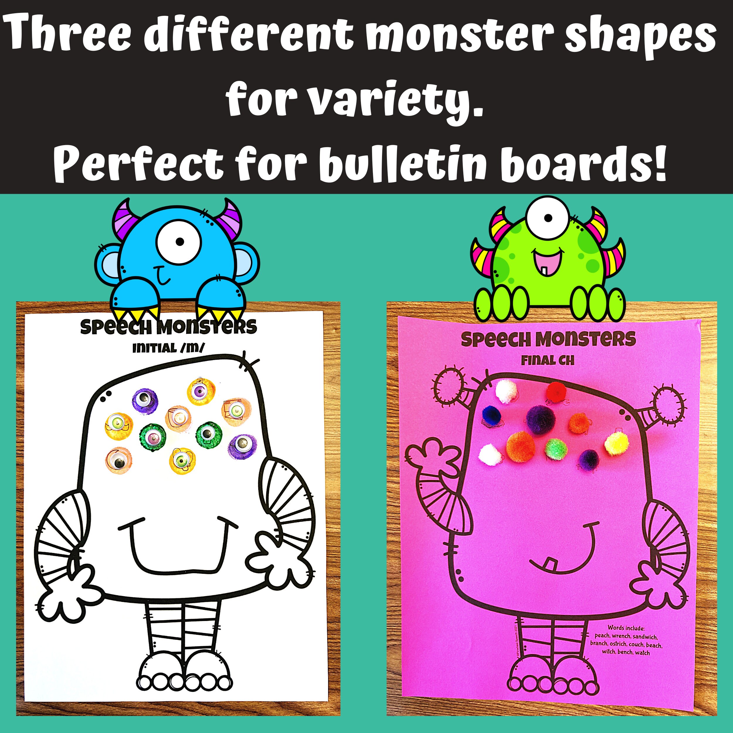 Speech Monsters Printable Articulation Activity Speech Therapy - Etsy