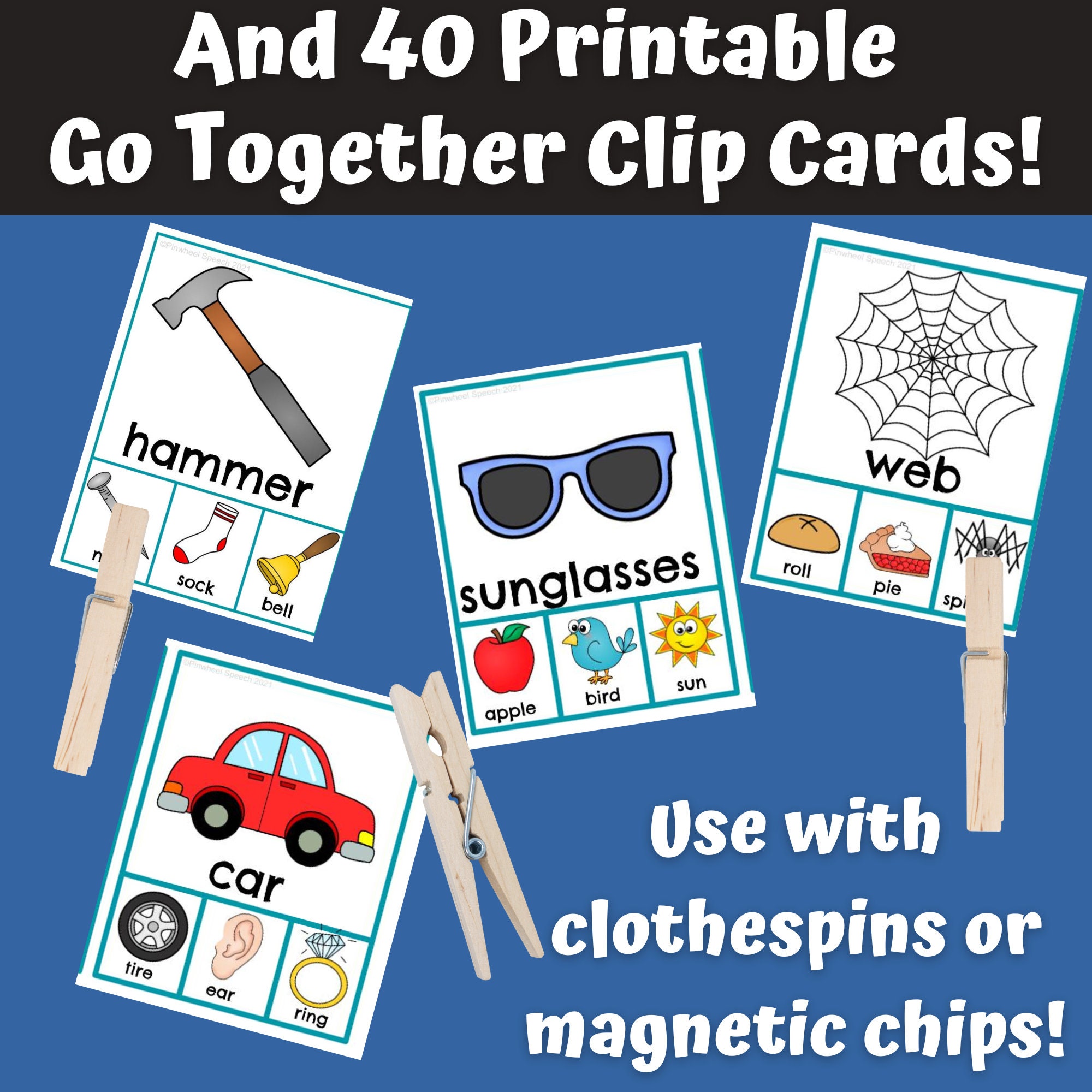 What Goes Together? Word Associations Printable Speech Therapy Language ...