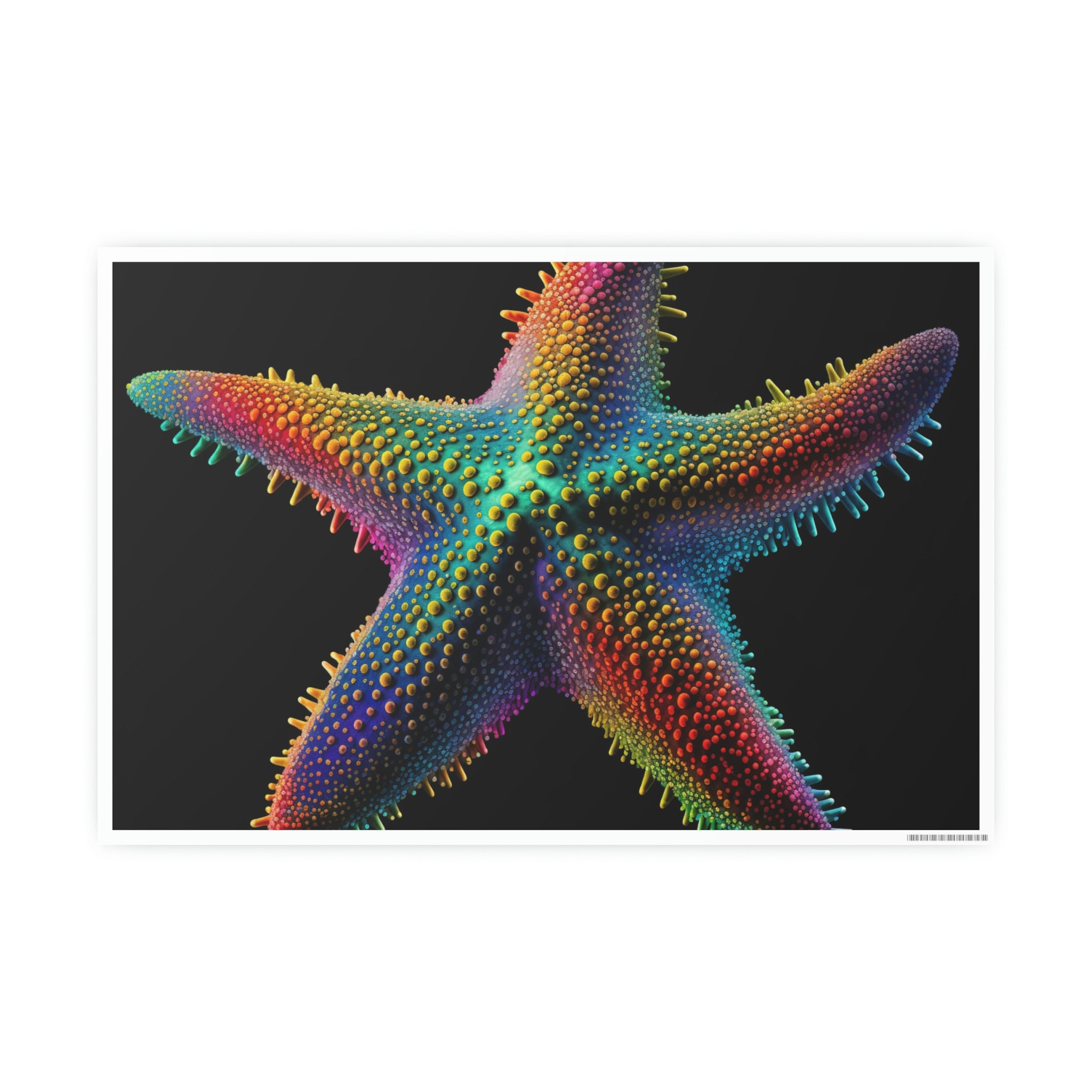 Photo Art Paper Posters Rainbow Starfish Ultra Realistic AI - Etsy