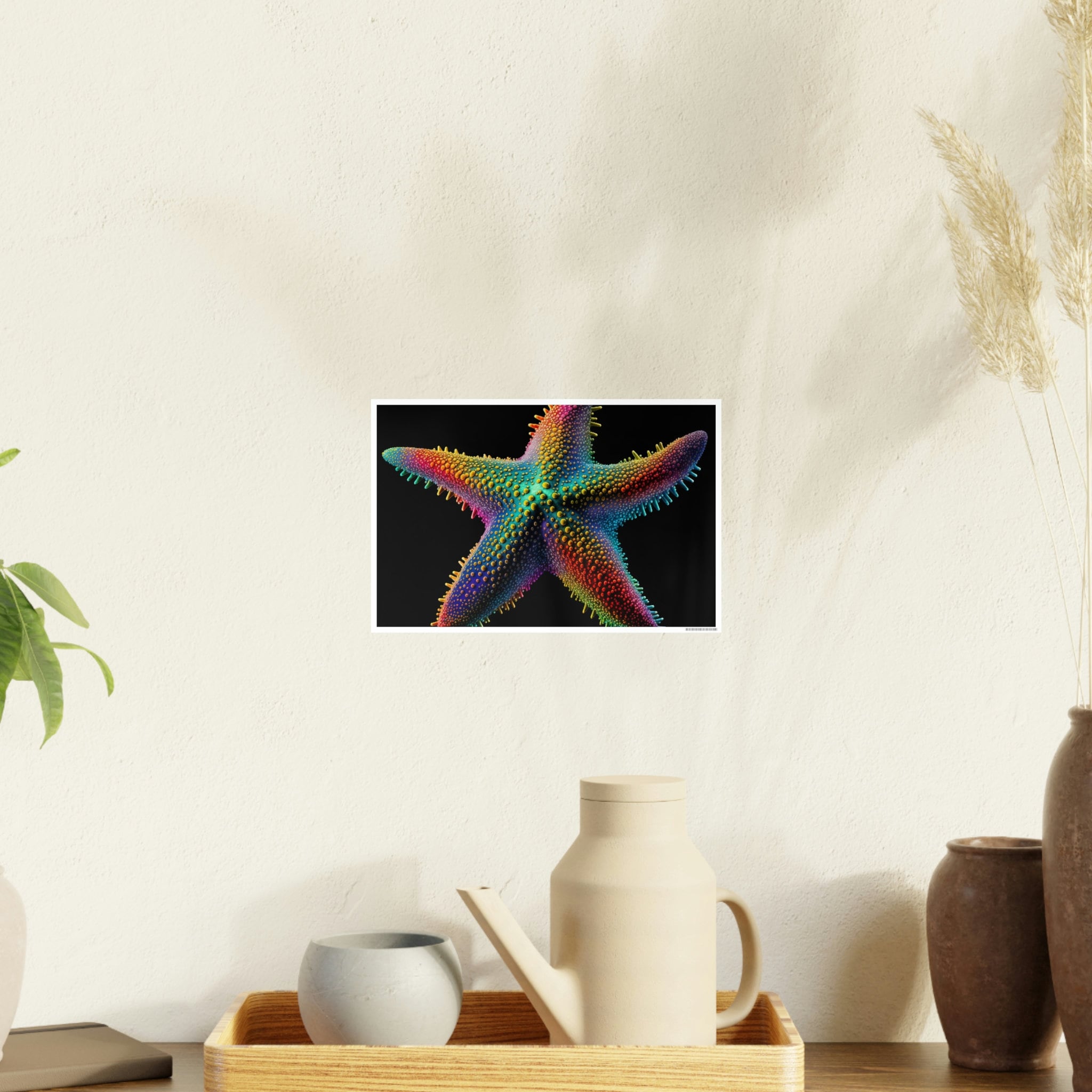 Photo Art Paper Posters Rainbow Starfish Ultra Realistic AI - Etsy