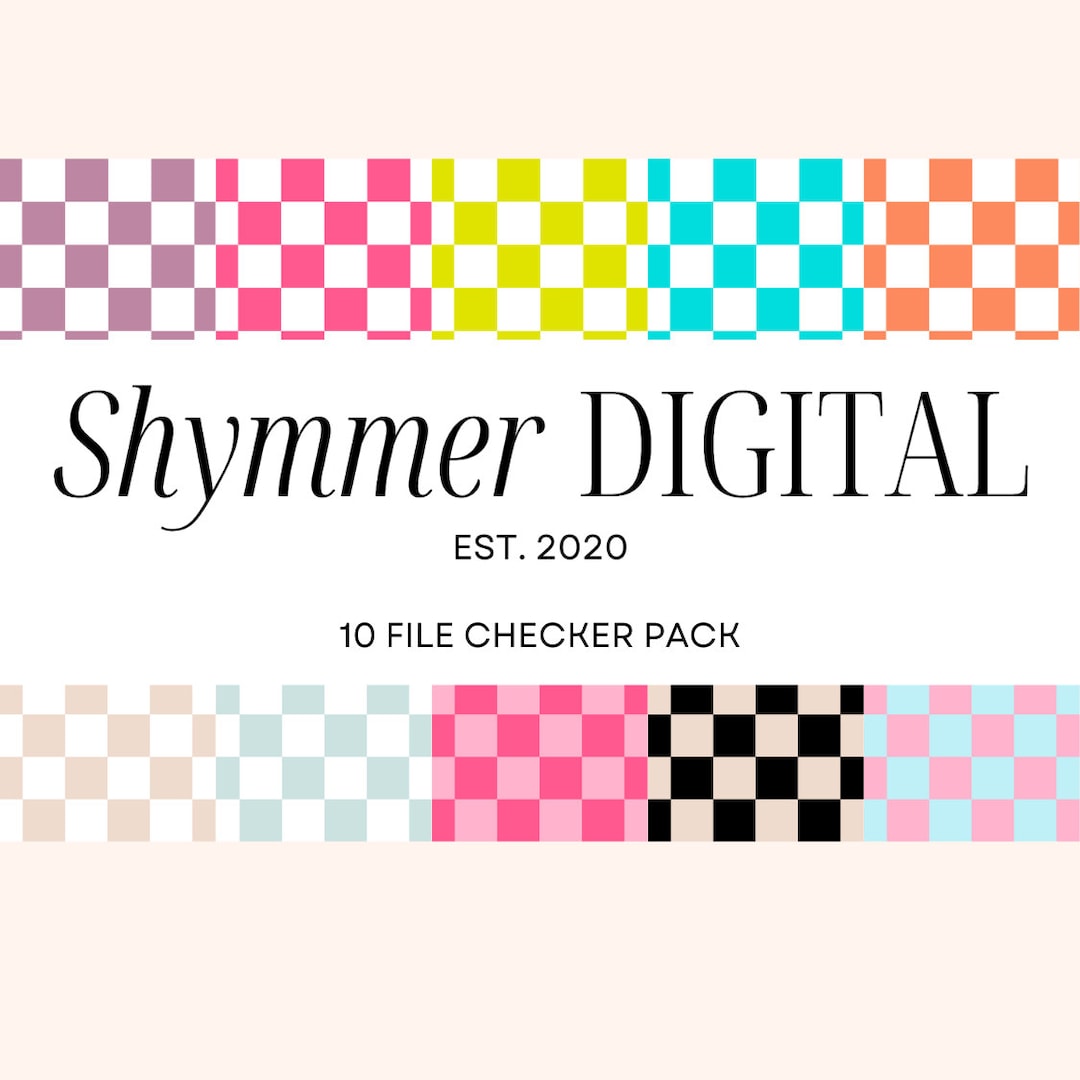 10 Files Checker Seamless Pattern Pack| 10 Checker Seam Files ...