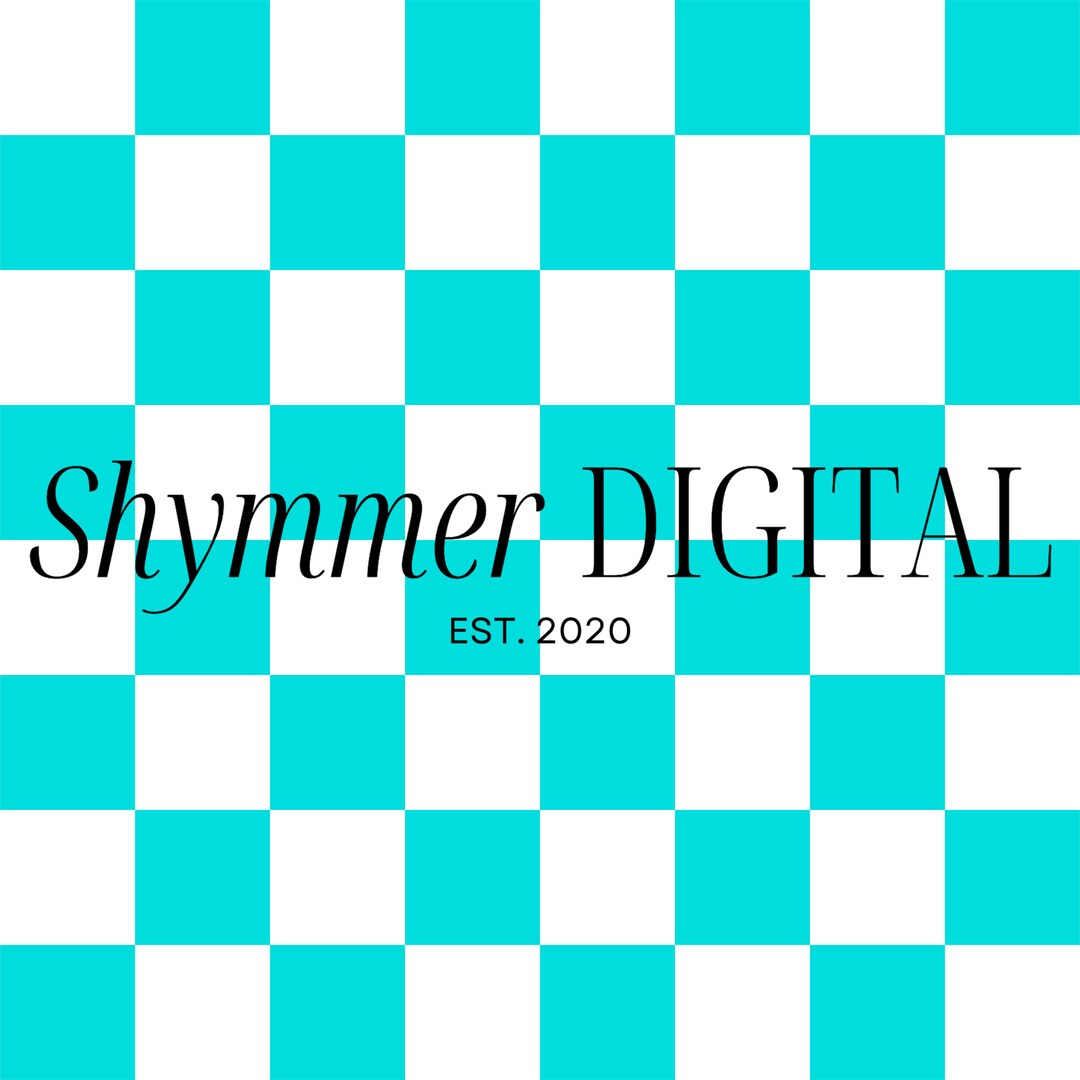 Teal Checker Seamless Pattern | Neon Blue Checker | Seamless File ...