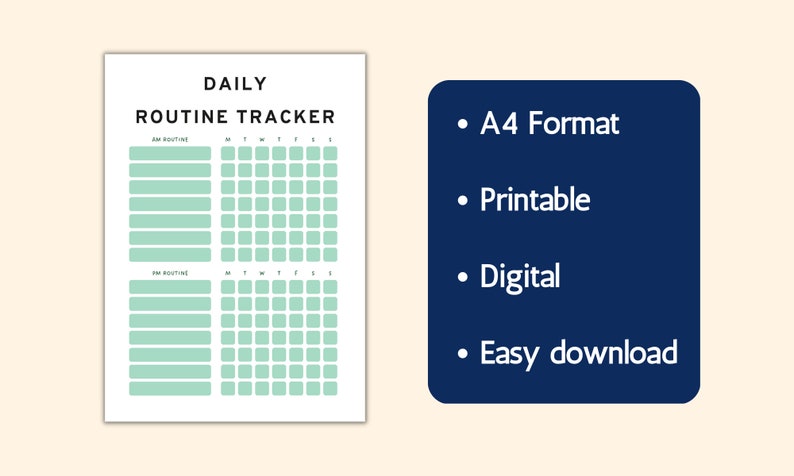 ADHD Daily Routine Tracker Printable and Digital Version - Etsy Denmark
