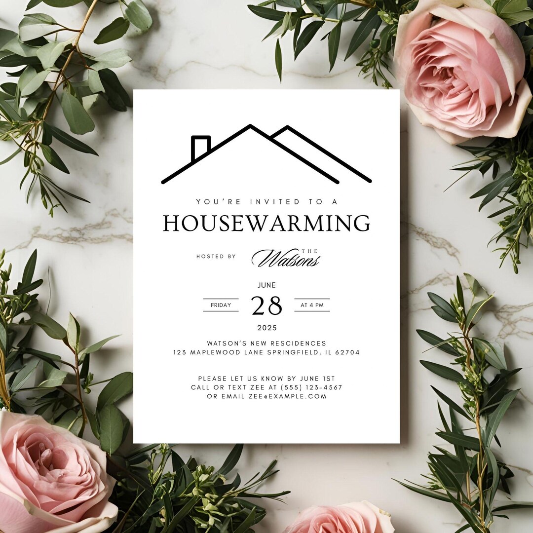 Editable Housewarming Invitation Template, House Warming Party Invite ...