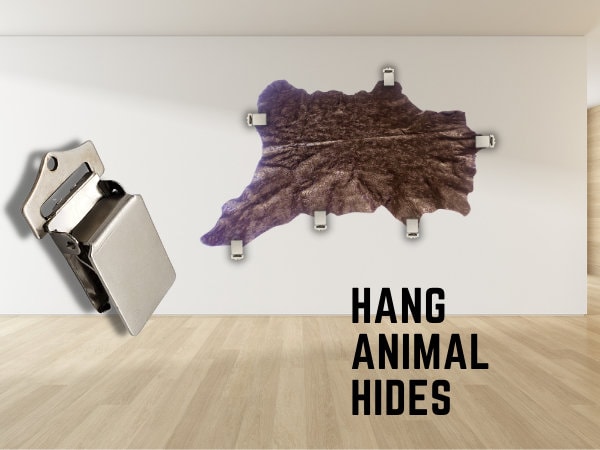 Wall Clips for Rug Hanging and Animal Hide Hanging (pack of 6) Rug ...