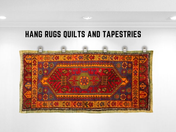 Wall Clips for Rug Hanging and Animal Hide Hanging (pack of 6) Rug ...