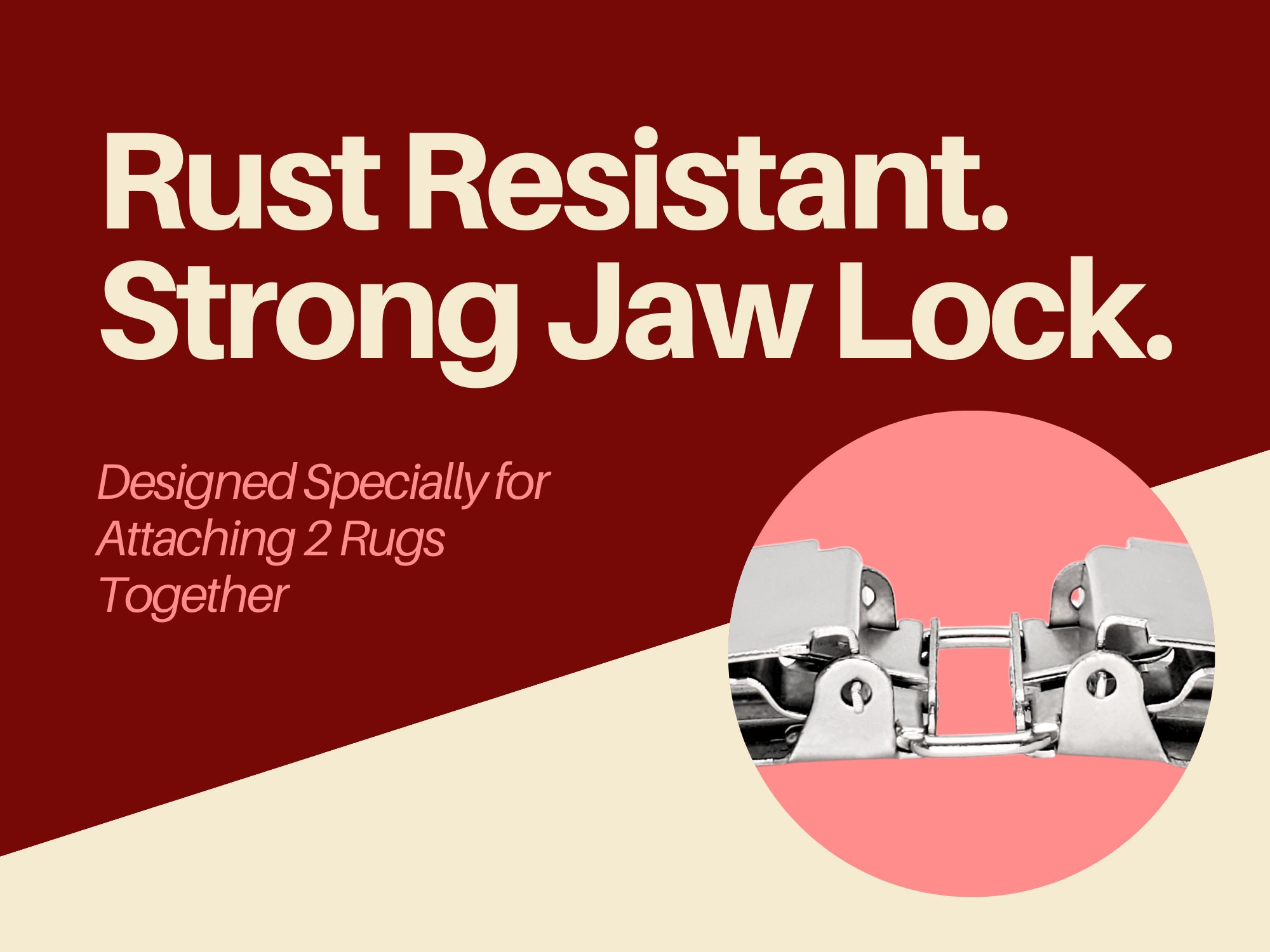 Double Rug Clips 4 Pcs per Pack for Hanging Carpets, Rugs and Quilts ...