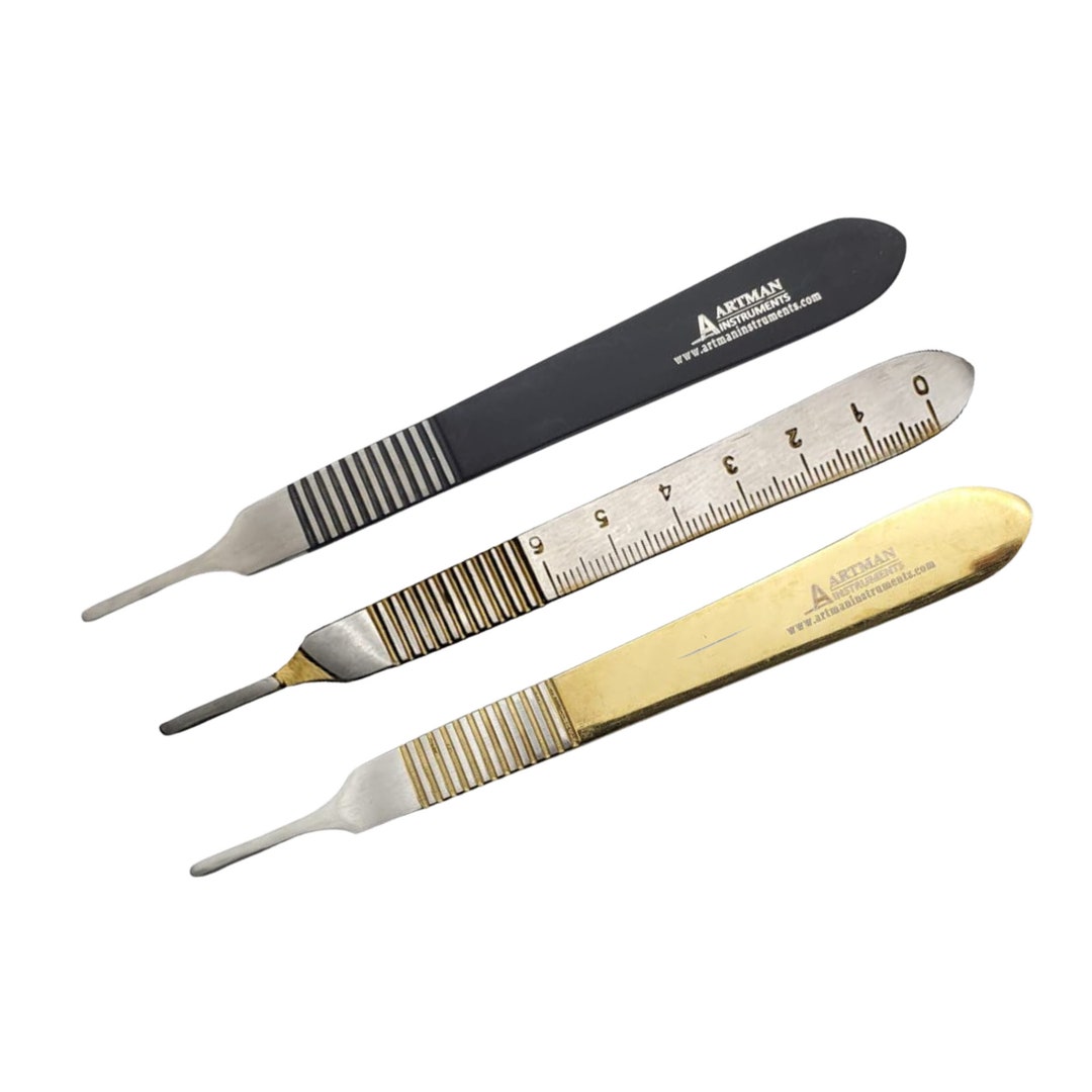 B.P Scalpel Handle #3 With Inches Scale Set of 3 ARTMAN - Etsy